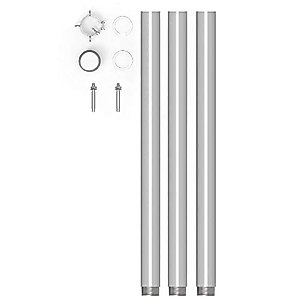 E&K Sunrise Sun Shade Sail Canopy Pole Kit for Garden Patio Backyard Sign Light Pole 126’’ Metal Post Powder Coated Sturdy Durable with Clamp