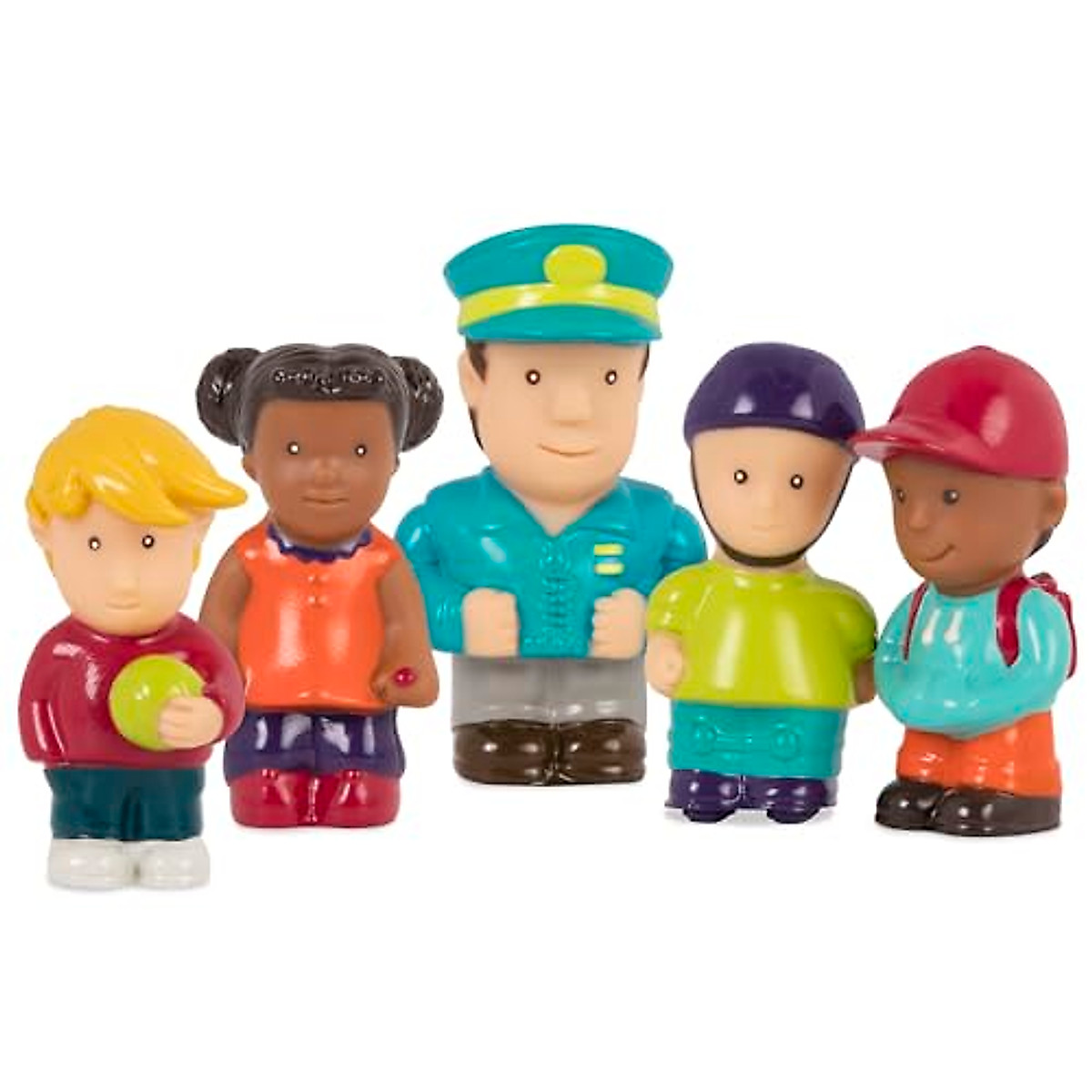 Battat – Light-Up Yellow Bus – 5 Toy Figures – Realistic Sounds – Folding Stop Sign – 18 Months + – Light & Sound School Bus