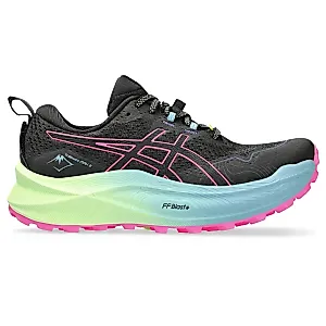 ASICS Women's Trabuco Max 2 Running Shoes, 8, Black/HOT Pink