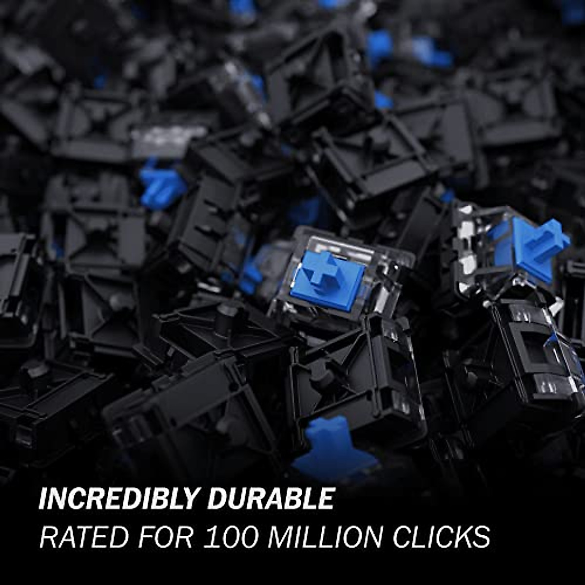 Gateron Ks-15 RGB Optical Mechanical MX Type Key Switch - Clear top (65 Pcs, Blue)