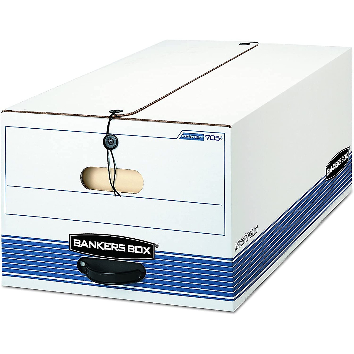 Bankers Box STOR/FILE Medium-Duty Storage Boxes, FastFold, String and Button, Legal, Case of 12 (00705)