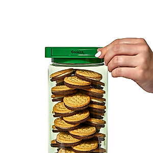 Cliik 3-Pack Magnetic Stackable Kitchen Containers, Jars for Organization and Storage, Kitchen Storage & Pantry Organizer with Lid, Shatterproof, Leakproof & Airtight