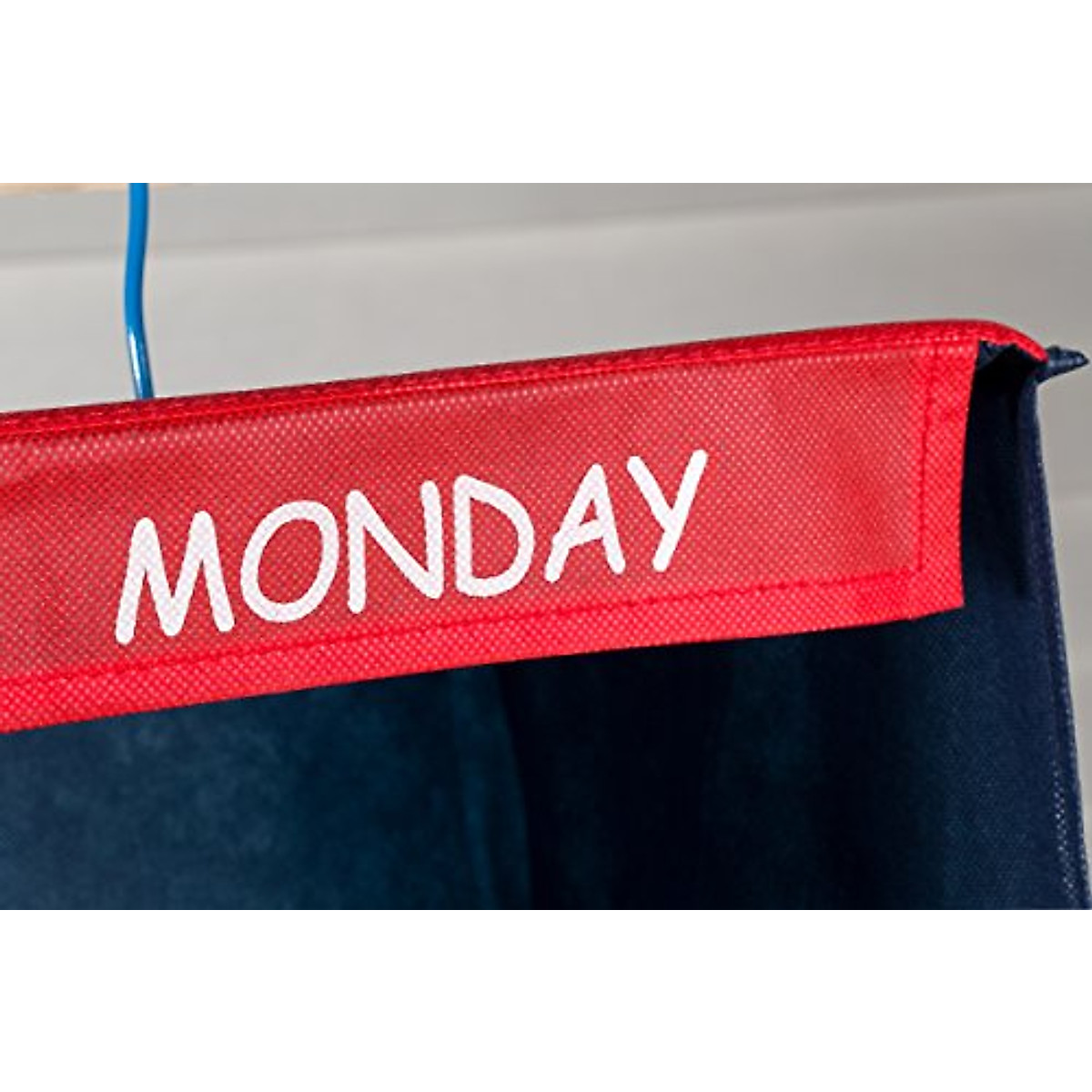 Handy Laundry Daily Activity Kids Closet Organizer, 11" X 11" X 48", Prepare & Organize a Week's Worth of Your Children's Clothing, Shoes and After School Activities, Hangs Directly on The Closet Rod