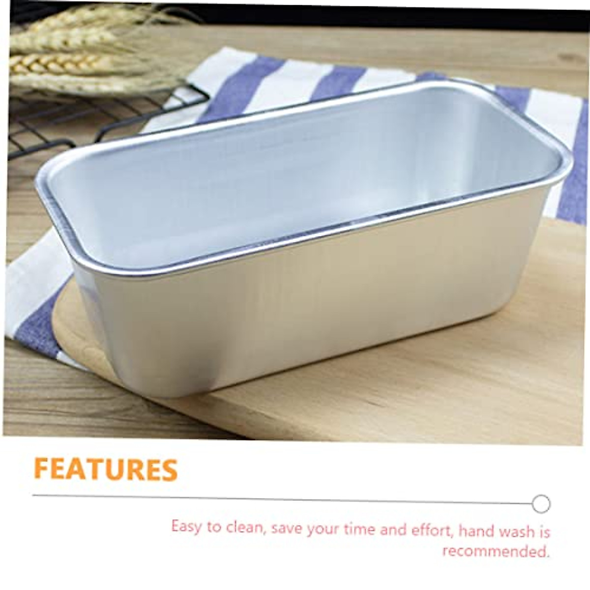 Cabilock 1pc Toast Mold Cheesecake Mini Baking Pans Burger Mold Bread Baking Tin Oven Rectangular Bread Toasting Molds Bread Baking Mold Kitchen Supplies Silver Household Aluminum Alloy Set
