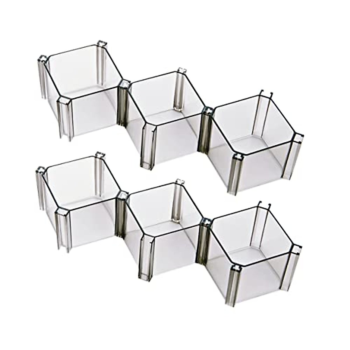 Zerodeko Desk Drawer 12 Pcs Plastic Organizer Box Underwears Storage Box Desk Storage Holder Desk Storage Box Storage Container Bra Sock Travel Grey Partition Socks Storage Container