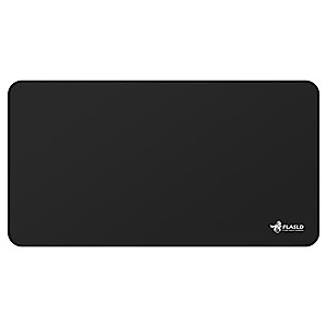 FLASLD Hearth Rugs for Fireplaces Fire Resistant, 24 X 42 inches Gas Grill Splatter Mat, Fireproof Heat Resistant Non Stick BBQ Patio Protector, Floor Protective Rug, Black