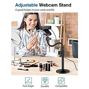 InnoGear Webcam Stand, Upgraded Flexible Desktop Stand Gooseneck Stands Holder for Logitech Webcam C922 C930e C920S C920 C615 C960 and BRIO and Other Devices with 1/4" Thread