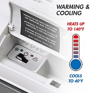 Wagan EL6225 12V Personal Thermoelectric Cooler/Warmer, 24 Liter Capacity, Portable Electric Car Cooler Warmer with 12/24V DC, 12V Small Fridge for Car, RV, and Camping Use, UL Listed