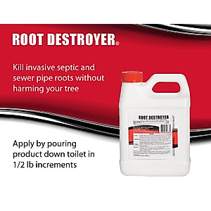 Root Destroyer – 2lbs- Root Killer for Sewer & Pipe Lines- Stops New Growth – Safe for All Plumbing