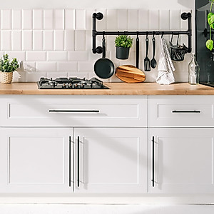 Home Expert Industrial Pipe Clothes Rack 40" Wall Mounted Wall Clothing Rack for Hanging Clothes Black Garment Rack, 1 pack