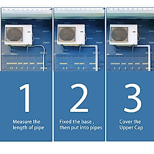 LBG Products 3" W 14Ft L Air Conditioner Decorative PVC Line Cover Kit for Mini Split and Central Air Conditioners,Heat Pump Systems