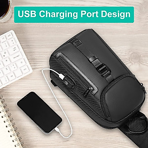 EURCOOL Mens Shoulder Bag,Small Sling Chest Bags,Water Repellent Cross Body Pack,Running Hiking Biking Daypacks