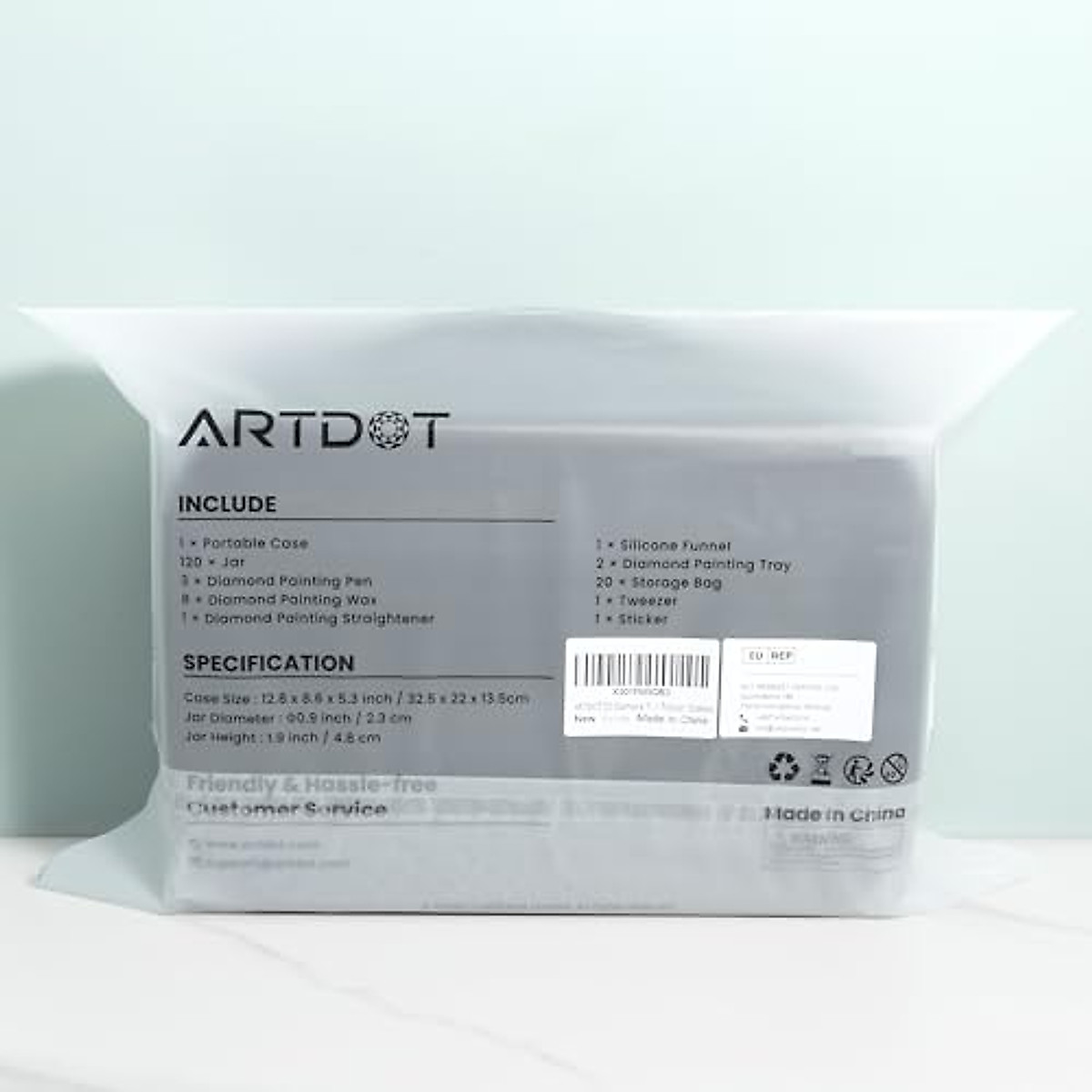 ARTDOT Diamond Painting Storage Boxes, 120 Slots Bead Storage with 5D Diamond Art Accessories and Tools Kit