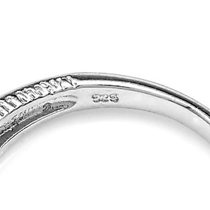 Silvershake 1.05ct. Genuine Tanzanite White Gold Plated 925 Sterling Silver Journey Ring Size 10