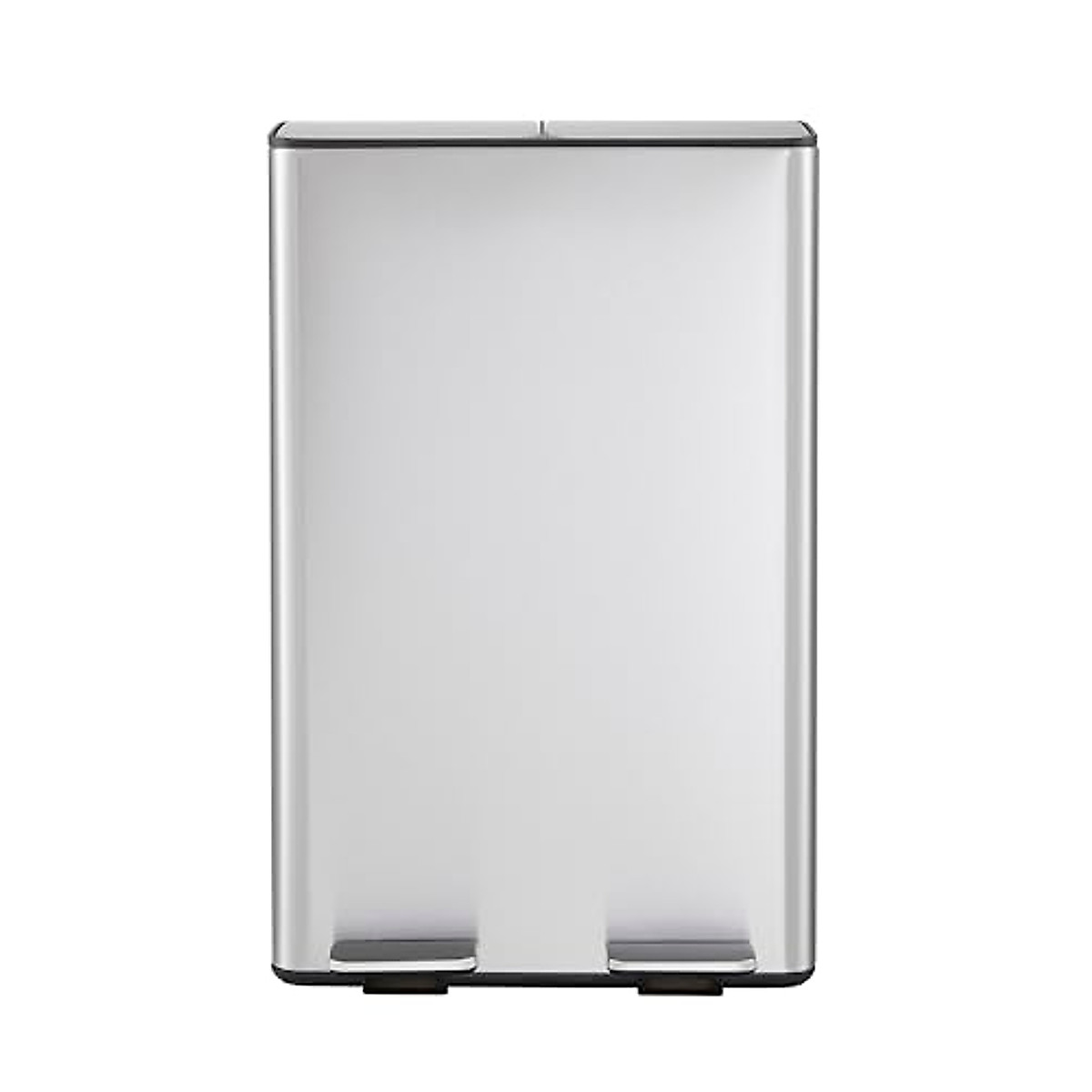 Casa Andrea Milano 15-Gallon Hands-Free Dual Compartment Recycling Kitchen Step Trash Can with Soft-Close Lid, Plastic Inner Buckets