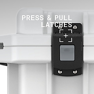 Pelican 95QT Elite Cooler (White) | 72 Can Capacity with Ice | 10+ Day Ice Retention | Rubberized Grip Handles | Guaranteed for Life