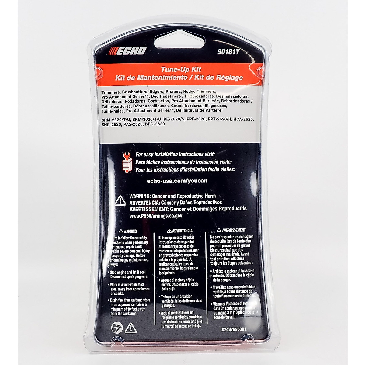 GENUINE ECHO AIR, FUEL FILTER AND SPARK PLUG KIT FITS SRM-2620 SRM-3020 + MORE 90181Y