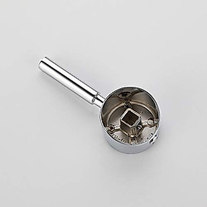 RXXR Single Faucet Handle Compatible with 40mm Tap Cartridge (Cartridge Stem 10 * 10mm) Faucet Replacement Handles Lever for Kitchen Basin Bathroom, Polished Chrome Finish