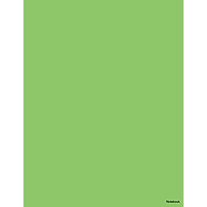 Notebook: Blank | Main subject book | For homeschooling | Customizable blank cover | Light green cover