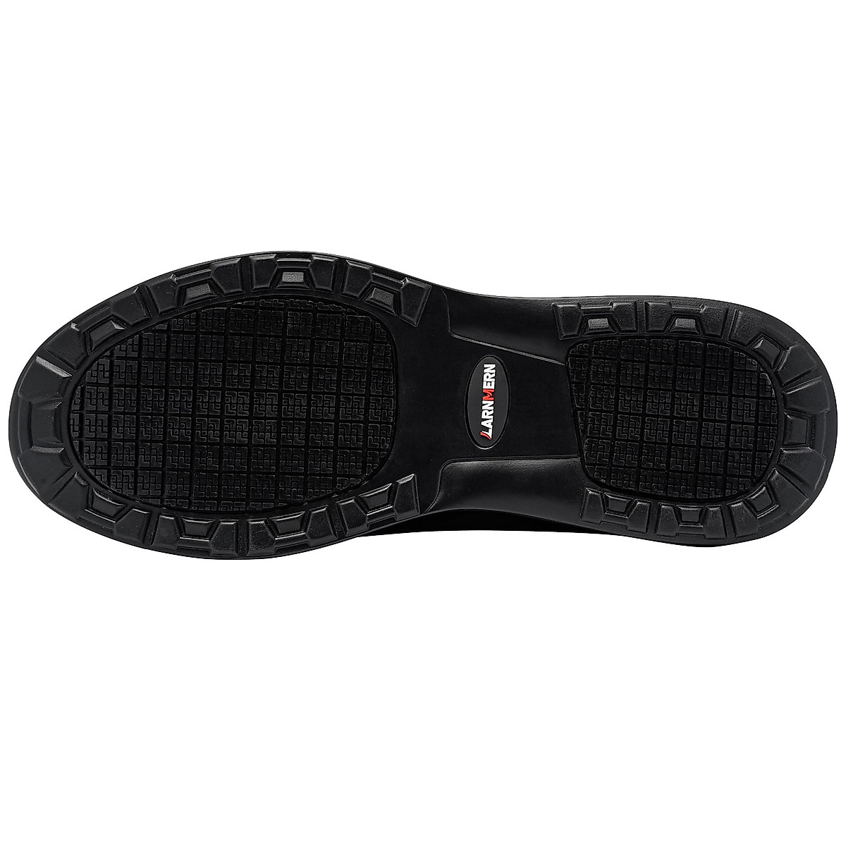 LARNMERN Steel Toe Shoes for Men Waterproof Slip Resistant Work Sneakers Athletic Durable Lightweight Comfortable Water Resistant Indestructible Construction Tennis Air Cushion(10 Men, Black)