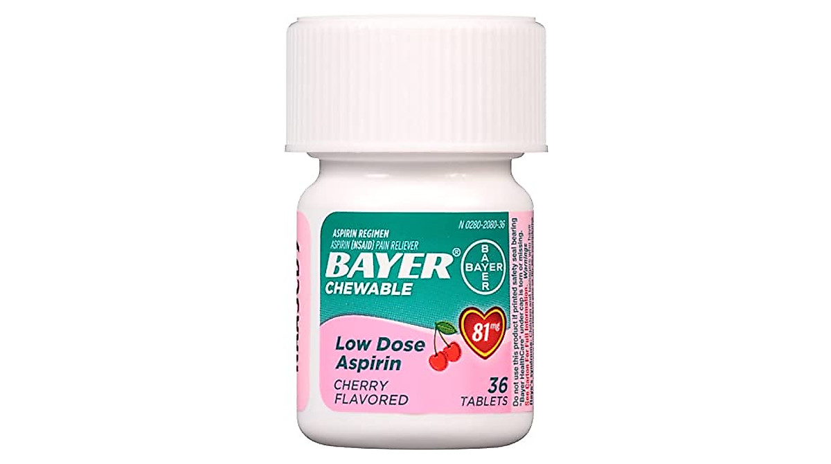 Bayer Chewable Low Dose Baby Aspirin Cherry Flavor - 2 Pack