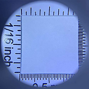 Handheld 10X Magnifier Loupe Optical Glass Magnifying Glass with Light Scale Magnifying Jewelry Loupe with Measure Scale