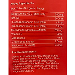 BUDDIO Advanced Hip & Joint Dog Supplement – High-Potency Glucosamine, Fish Oil, Vitamin E, Manganese – Tasty Chicken Liver Flavored Soft Chews, 90 Count – Vet Recommended for Enhanced Mobility