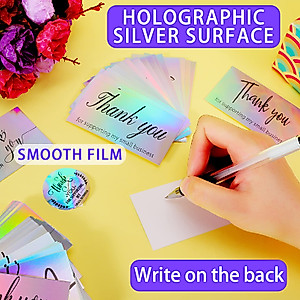 1120 Pcs Thank You Cards and Stickers Set,Include 1000Pcs 1.5inch Thank You For Supporting My Small Business Stickers,120Pcs Thank You Cards,Thank You Cards Stickers Roll Set for Envelope Retail Store