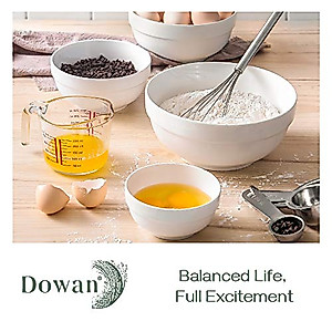 DOWAN Bundle Porcelain Serving Bowls, 64/42/22/12 Ounce