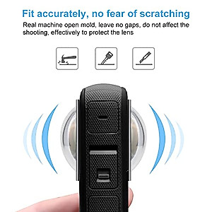 Puluz Compatible for Insta360 X3 Sticky Lens Guards PC Protective Cover Cap for Insta 360 X3 Waterproof 360 Action Camera Accessories