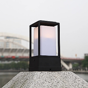 MODEBHD Waterproof Simple Modern Outdoor Table Lamp Floor Lamp Villa Garden Landscape Lantern Lawn Bollard Lamp E27 Decoration Illumination Street Post Light Column Lamps