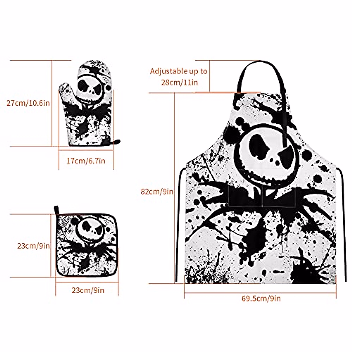 Kitchen Utensils Set Idea Utensil Wooden Spoons Set House Warming Wedding Present Spoon Set Kitchen Gift Set (Nightmare Before Christmas)