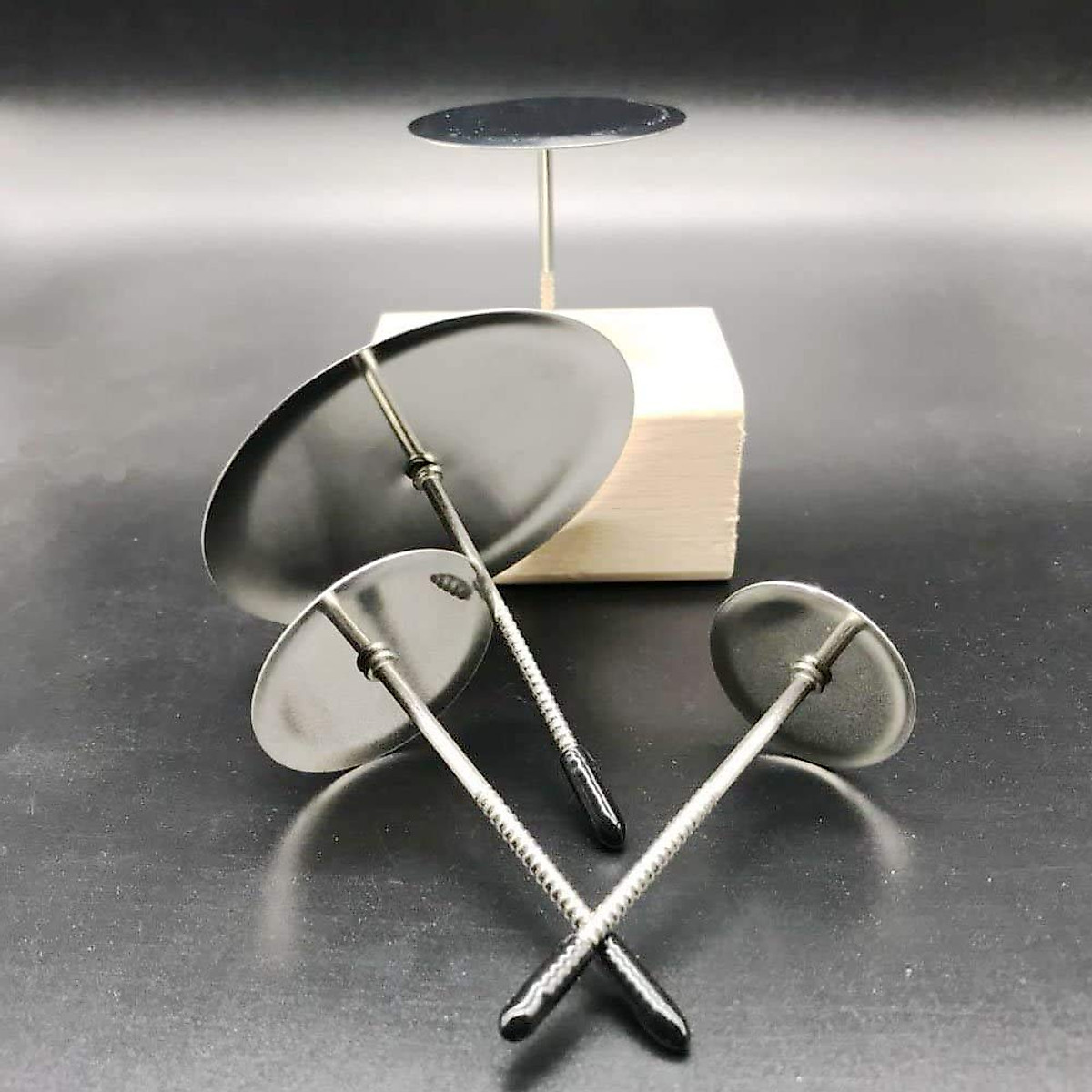 Cake Flower Nail Lifters Set Stainless Steel Baking Tools for Icing Flowers Decoration (White)