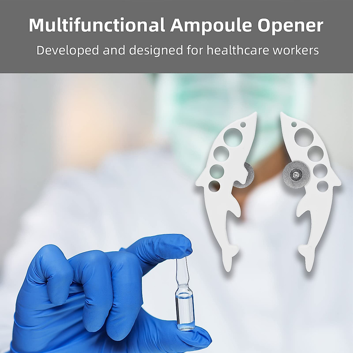 Horoper Ampoule Opener Glass Vial Breaker Bottle Opener Cutter, Ampoule Breaker, Fish Shape Glass Ampoule Bottle Opener Glass Ampule Opener Breaker Cutting Device,Cut The Ampoule