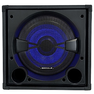 Rockville BASS Blaster 12 12" 800w Powered Home Audio Subwoofer Theater Sub, Black