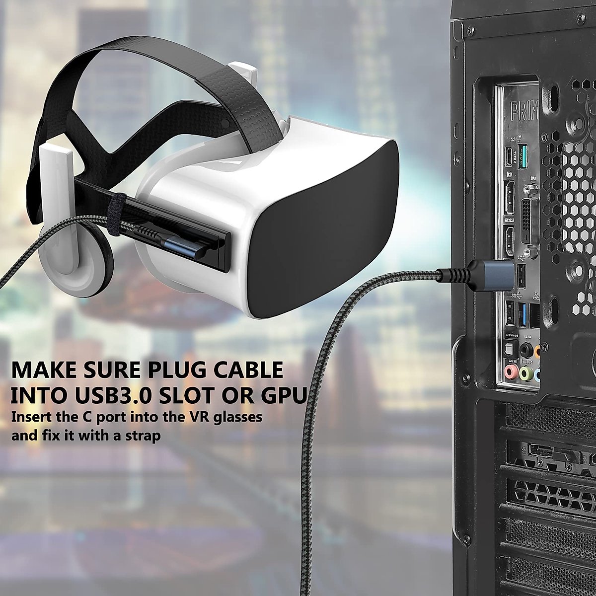 USB C Link Cable Compatible with Oculus Link Cable 6M,Usb to Usb C Cable High Speed Data Transfer&Fast Charging USB C Cable Compatible for Oculus Quest and Quest 2 to a Gaming PC