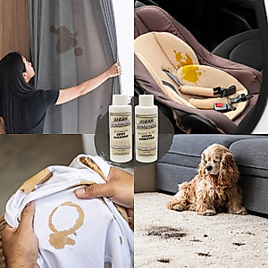 Extra Strength Fabric Protector Spray & CleanClad Spot Cleaner Kit - Guard & Remove Stains from Furniture, Carpets, Leather, and More - Set Includes 32oz Fabric Protector Spray & Two 4oz SpotCleaners