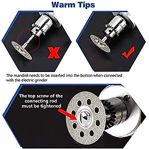 Winzwon Cutting Wheels Set 44 Pcs for Dremel Rotary Tool Accessories Kit, Gifts for Men, Diamond Cutting Wheels 15 Pcs, Resin Cut Off Discs 15 Pcs, Hss Circular Saw Blades 6pcs with 6 Mandrel Shank
