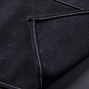 MYLTW Adjustable Chef Apron for Women Men,Waterdrop Oil Resistant Cooking Kitchen Work Gardening Aprons with Large Pockets,Canvas