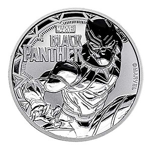 2018 Tuvalu 1 oz .999 Silver Marvel Black Panther $1 Brilliant Uncirculated