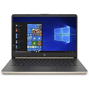 2020 HP 14" HD (1366 x 768) Thin and Light Laptop PC, Intel Celeron N4020 Dual-Core Processor, 4GB DDR4 RAM, 64GB eMMC, HDMI, WiFi, Bluetooth, Webcam, Windows 10 S, 1 Year Microsoft 365, Pale Gold