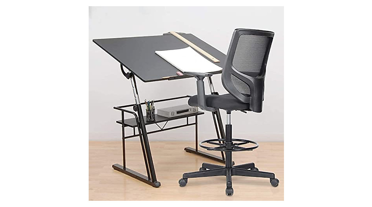 Ergonomic Drafting Chair Tall Office Mesh Chair for Designers ...