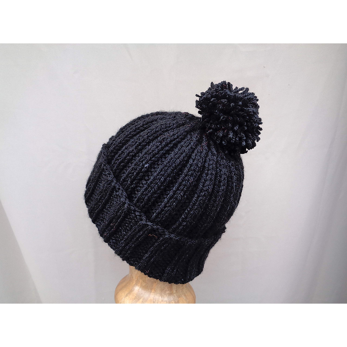 Beanie Hat, Wool Blend, Men Women Teens, Hand Knit Wool Acrylic, Ribbed Toque Watch Cap