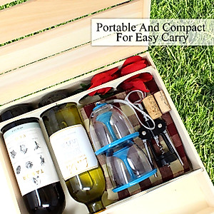 Portable Collapsible Wine Glass Travel Wine Glasses, Wine Glass To Go, Shatterproof Plastic Wine Glasses Reusable with Detachable Stem, Unique Wine Glasses Gift Couple Travel Outdoor, 2 Pack Stackable