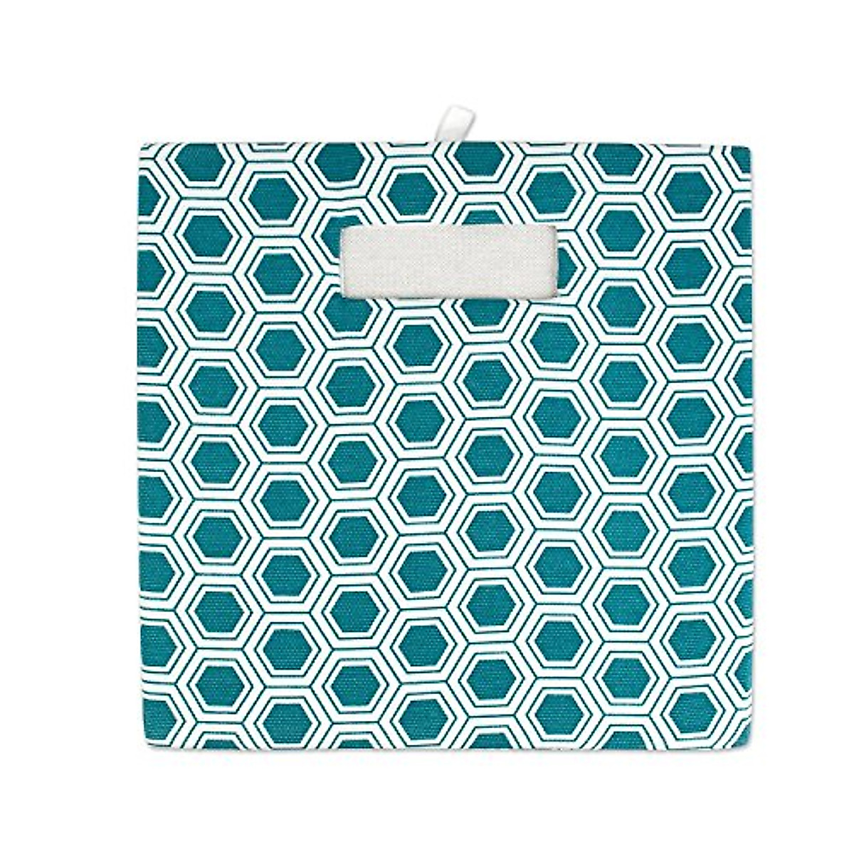 DII Collapsible Polyester Storage Cube, Honeycomb, Teal, Large