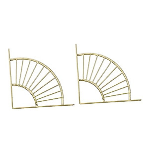 PRETYZOOM 2pcs One-Word Partition Bracket Gold Decor Wall Mounted Shelf Decorative Corner Brackets Shelf for Corner Wall Shelf Brakets Shape Shelving Brackets Bling Decor Golden Metal