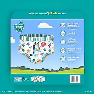 Pampers Easy Ups Boys & Girls Bluey Potty Training Pants - Size 4T-5T, 18 Count, Training Underwear (Packaging May Vary)