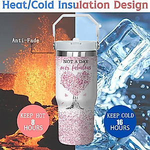 40 Oz Happy Birthday Cups for women Keeps Drinks Hot Cold Ice, Mothers Day Gift for Stainless Steel Happy Birthday Mug , Birthdays Tumbler for Women with Handle & Straw, Birthdays Gifts for Female