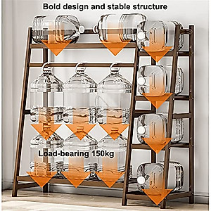 ZJDU Free Standing Closet Organizer, Portable Extra Large Garment Rack, Heavy Duty Clothe Closet Storage with Shelves,Storage Box Shelves,Bamboo Clothes Rack,130×42×140cm