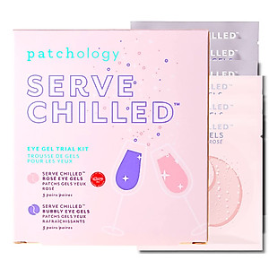 Patchology Skin Care Kit - Serve Chilled eye masks for dark circles and puffiness - Spa day kit for women and bachelorette party favors featuring Niacinamide, Hyaluronic Acid Eye Patches